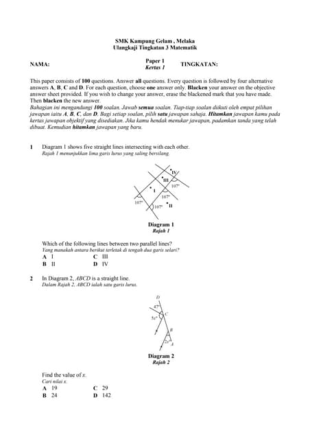 Spm Add Maths Formula List Form4 | PDF