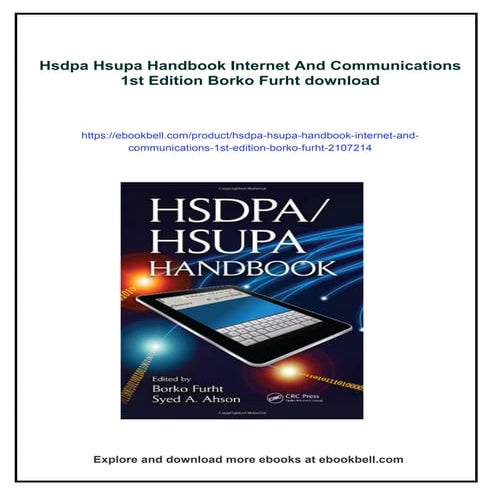 Hsdpa Hsupa Handbook Internet And Communications 1st Edition Borko Furht | PDF