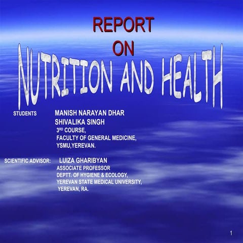 nutrition and food for healthy nutrition life | PPT