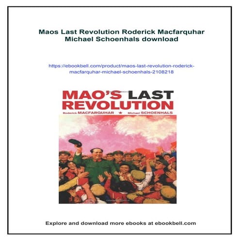 Maos Last Revolution Roderick Macfarquhar Michael Schoenhals | PDF
