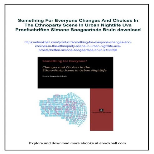 Something For Everyone Changes And Choices In The Ethnoparty Scene In ...