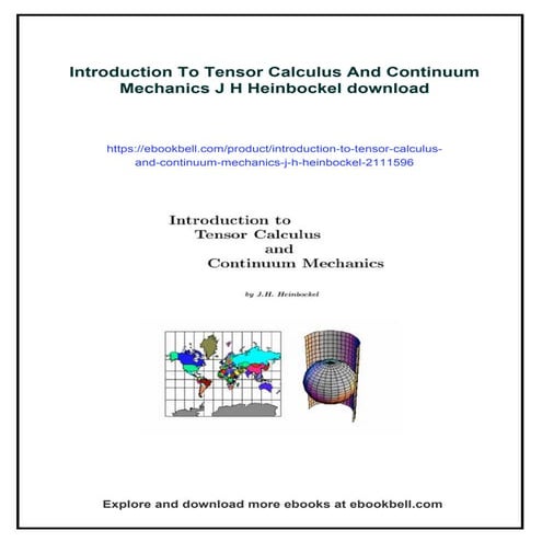 Introduction To Tensor Calculus And Continuum Mechanics J H Heinbockel ...
