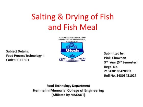 Fish processing technology | PPTX | Food Industry | Industries