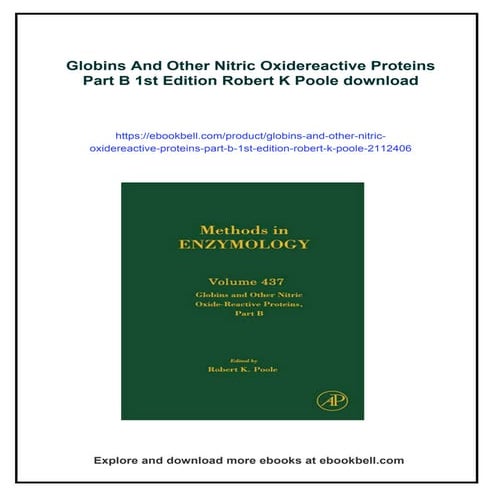 Globins And Other Nitric Oxidereactive Proteins Part B 1st Edition ...