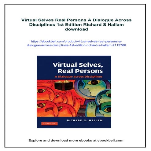 Virtual Selves Real Persons A Dialogue Across Disciplines 1st Edition ...