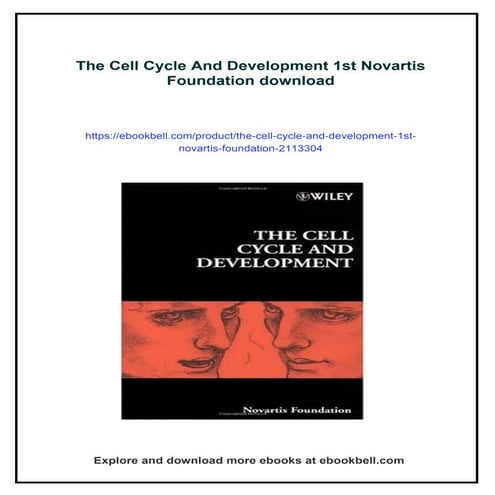 The Cell Cycle And Development 1st Novartis Foundation | PDF