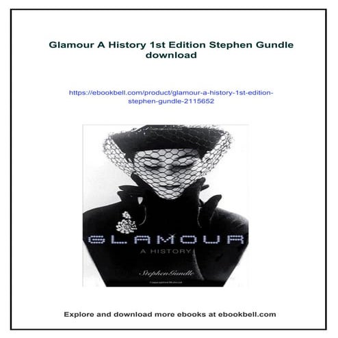 Glamour A History 1st Edition Stephen Gundle | PDF