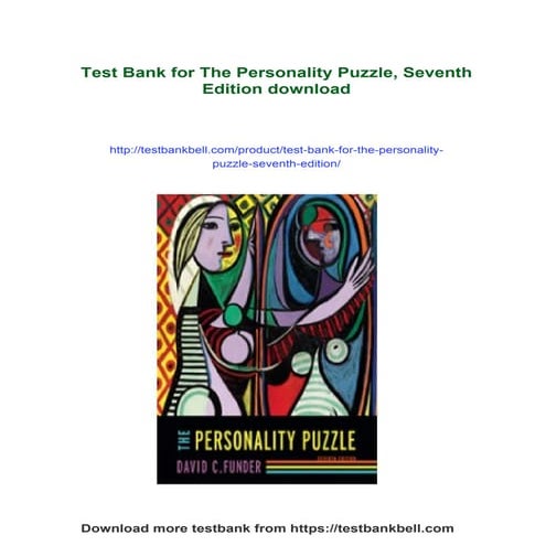 Test Bank for The Personality Puzzle, Seventh Edition | PDF