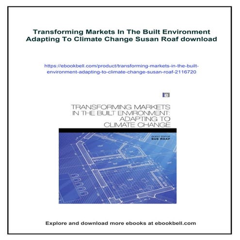 Transforming Markets In The Built Environment Adapting To Climate ...