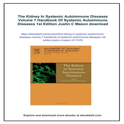 The Kidney In Systemic Autoimmune Diseases Volume 7 Handbook Of ...