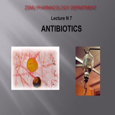 Antibiotics and there classification, classification by various types ...