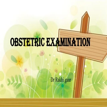 The obstetric examination ppt | PPTX