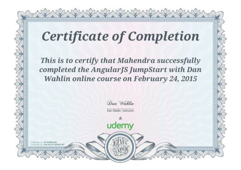 Certificate Of Accomplishment Angular Js