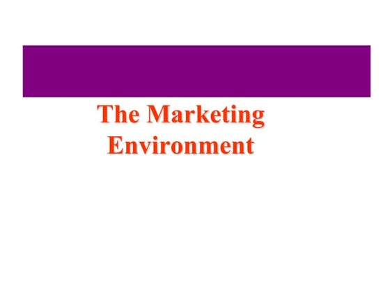 Chapter.2 Marketing Environment | PPTX
