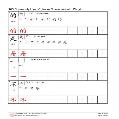 105 Most Commonly used Characters.pdf