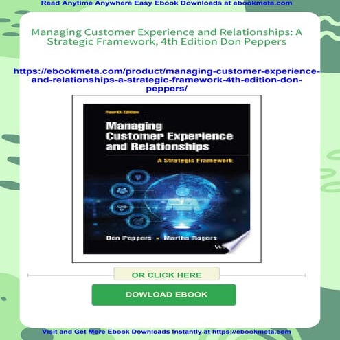 Managing Customer Experience and Relationships: A Strategic Framework, 4th Edition Don Peppers | PDF