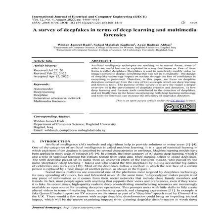 A survey of deepfakes in terms of deep learning and multimedia ...