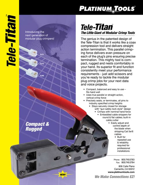 Platinum Tools 100055C Data Sheet | PDF