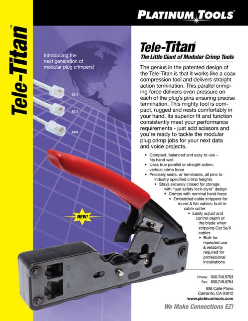 Platinum Tools 100055C Data Sheet | PDF