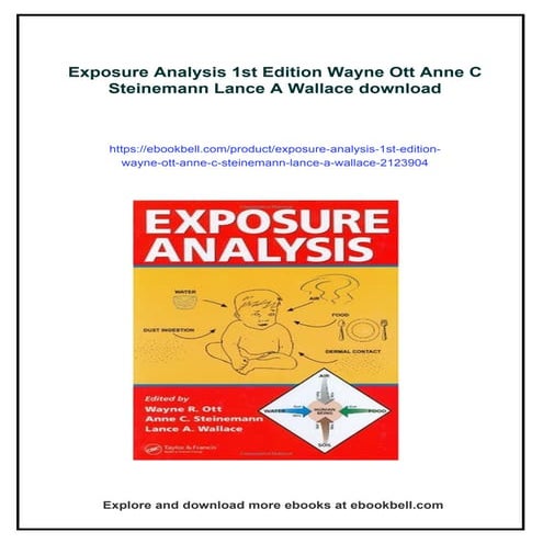 Exposure Analysis 1st Edition Wayne Ott Anne C Steinemann Lance A ...