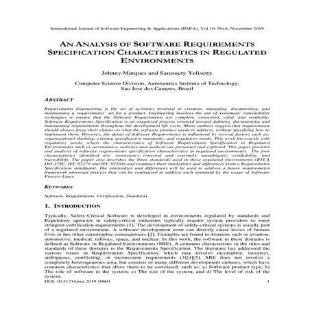 Paper Title : An Analysis of Software Requirements Specification ...