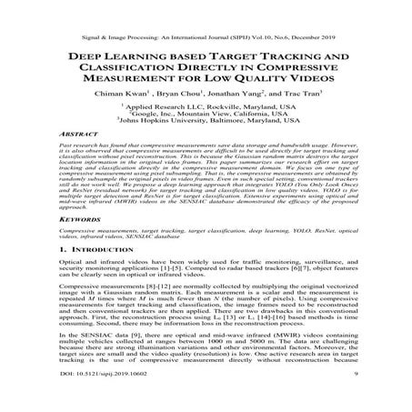 Deep Learning Based Target Tracking and Classification Directly in Compressive Measurement for ...