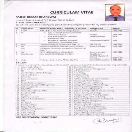 RAJESH CV | PDF