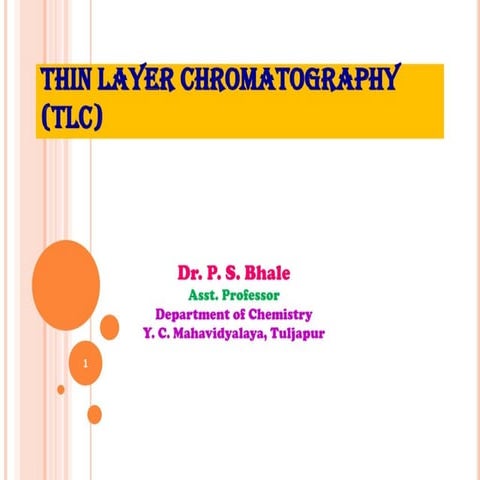 Ppt on thin layer chromatography with all | PDF