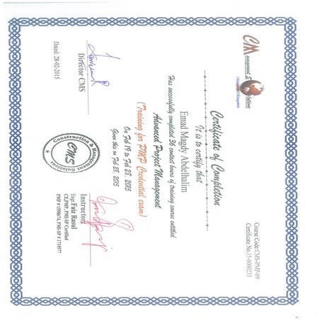 PMP Certificate | PDF