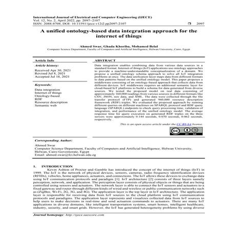 A unified ontology-based data integration approach for the internet of things | PDF