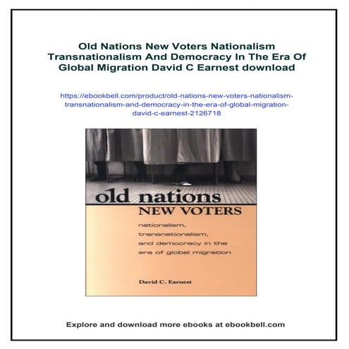 Old Nations New Voters Nationalism Transnationalism And Democracy In ...