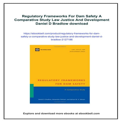 Regulatory Frameworks For Dam Safety A Comparative Study Law Justice ...