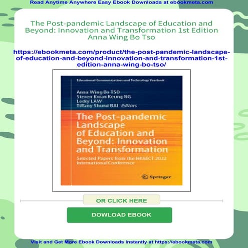The Post-pandemic Landscape of Education and Beyond: Innovation and Transformation 1st Edition ...