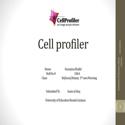 Cell Profiler | PPT