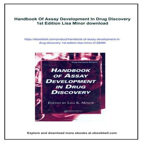 Handbook Of Assay Development In Drug Discovery 1st Edition Lisa Minor ...