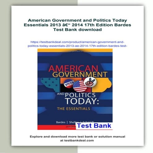 American Government and Politics Today Essentials 2013 â€“ 2014 17th ...