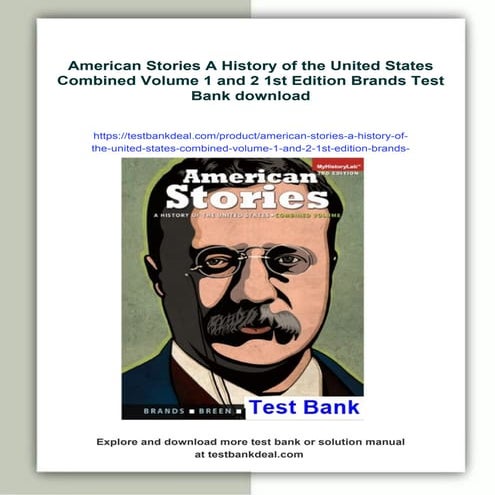 American Stories A History of the United States Combined Volume 1 and 2 ...