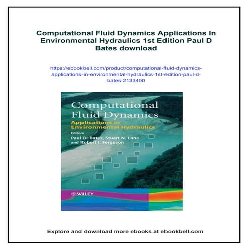 Computational Fluid Dynamics Applications In Environmental Hydraulics ...