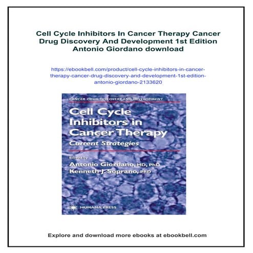 Cell Cycle Inhibitors In Cancer Therapy Cancer Drug Discovery And ...