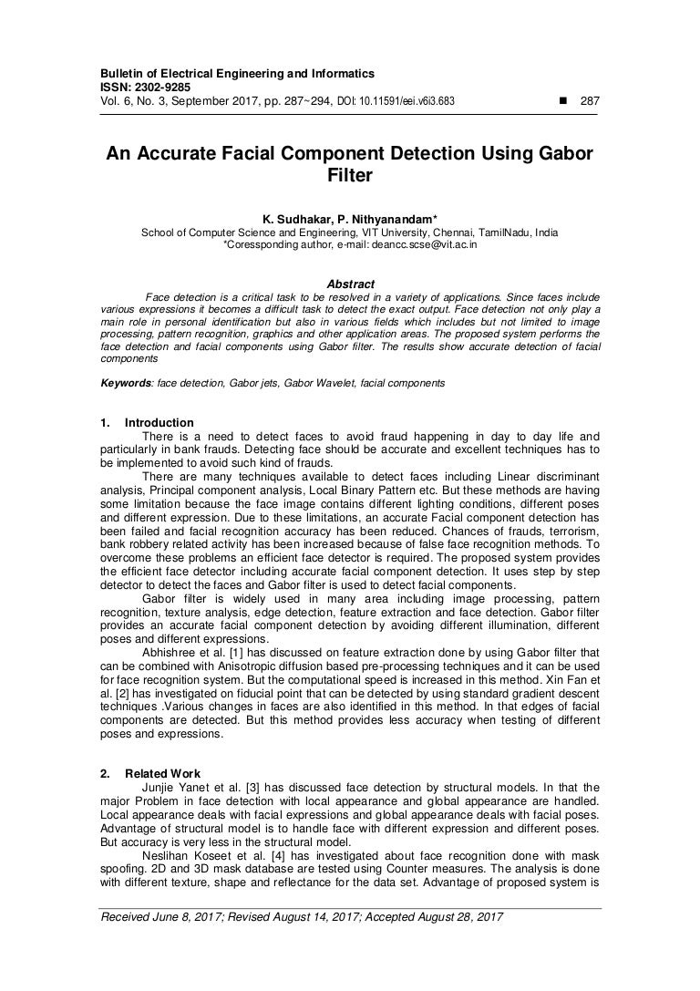 An Accurate Facial Component Detection Using Gabor Filter