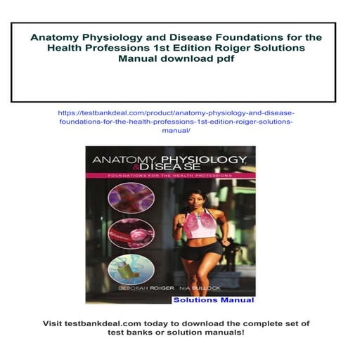 Anatomy Physiology and Disease Foundations for the Health Professions ...