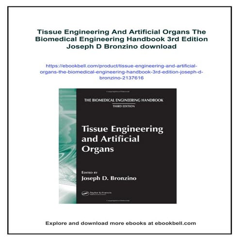 Tissue Engineering And Artificial Organs The Biomedical Engineering ...
