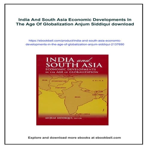India And South Asia Economic Developments In The Age Of Globalization ...