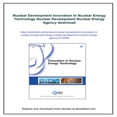 Nuclear Development Innovation In Nuclear Energy Technology Nuclear Development Nuclear Energy ...