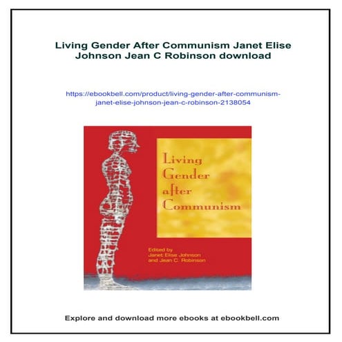 Living Gender After Communism Janet Elise Johnson Jean C Robinson | PDF