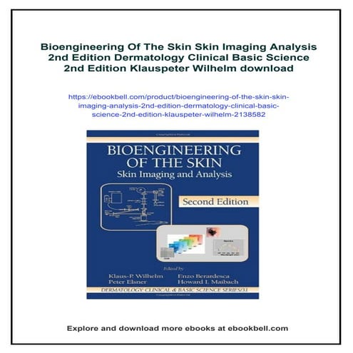 Bioengineering Of The Skin Skin Imaging Analysis 2nd Edition ...