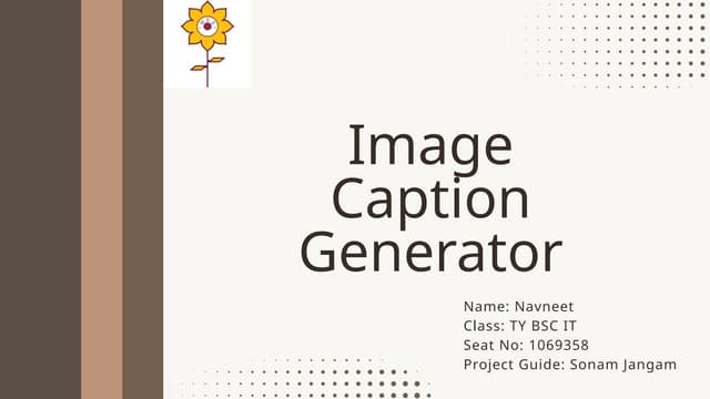 image caption generation using deep learning | PPTX