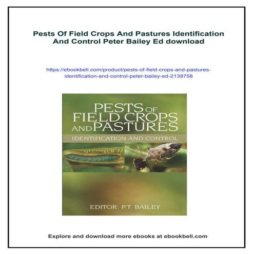 Pests Of Field Crops And Pastures Identification And Control Peter ...
