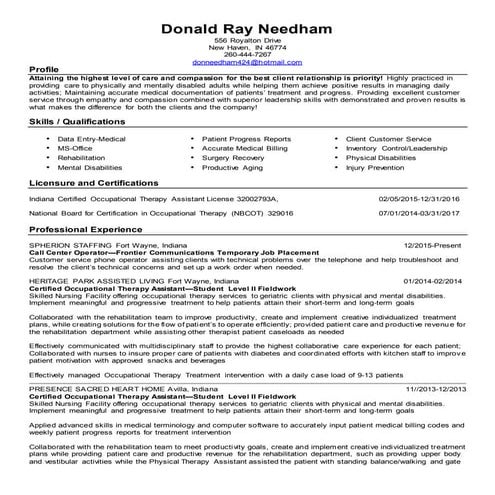 Needham Donald Zip Resume | DOCX