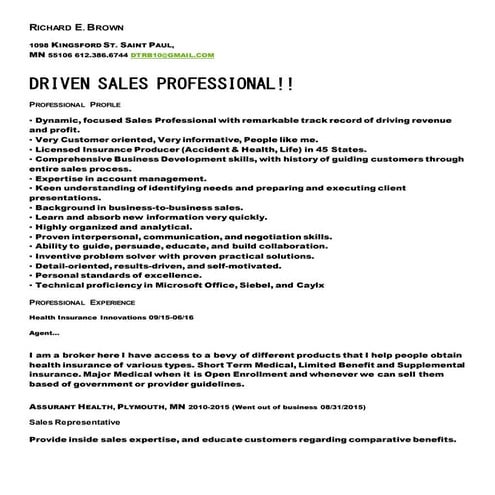 Rick Brown Resume 2016 | DOCX